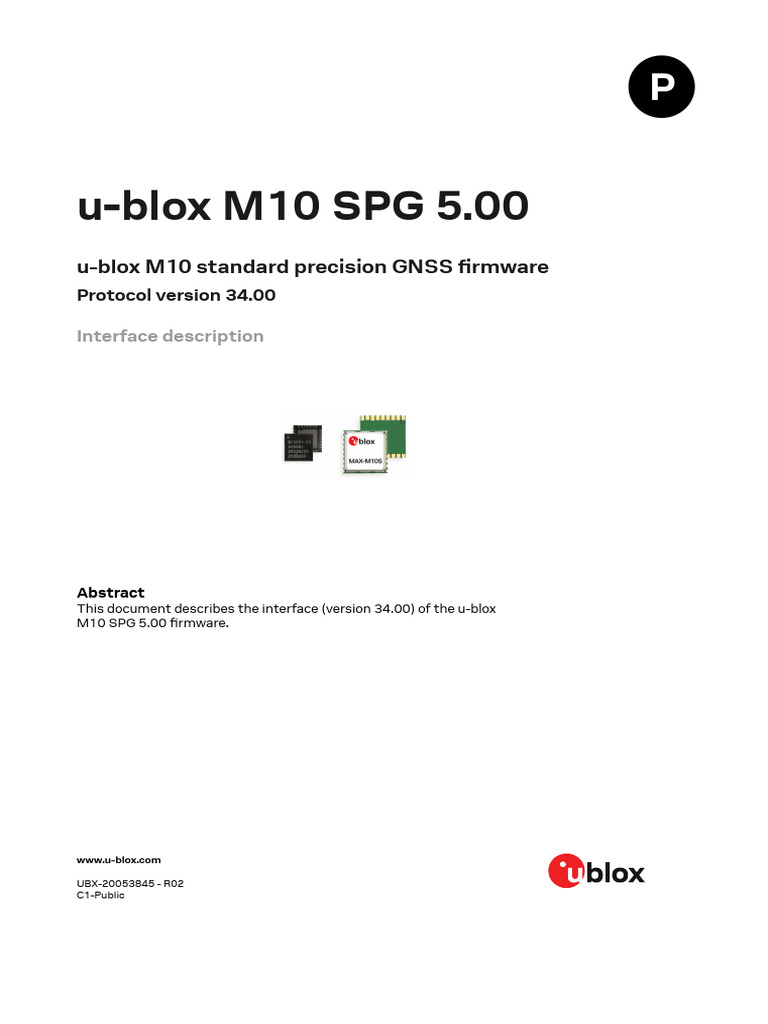 U-Blox M10-SPG-5.00 - InterfaceDescription - UBX-20053845 | PDF ...