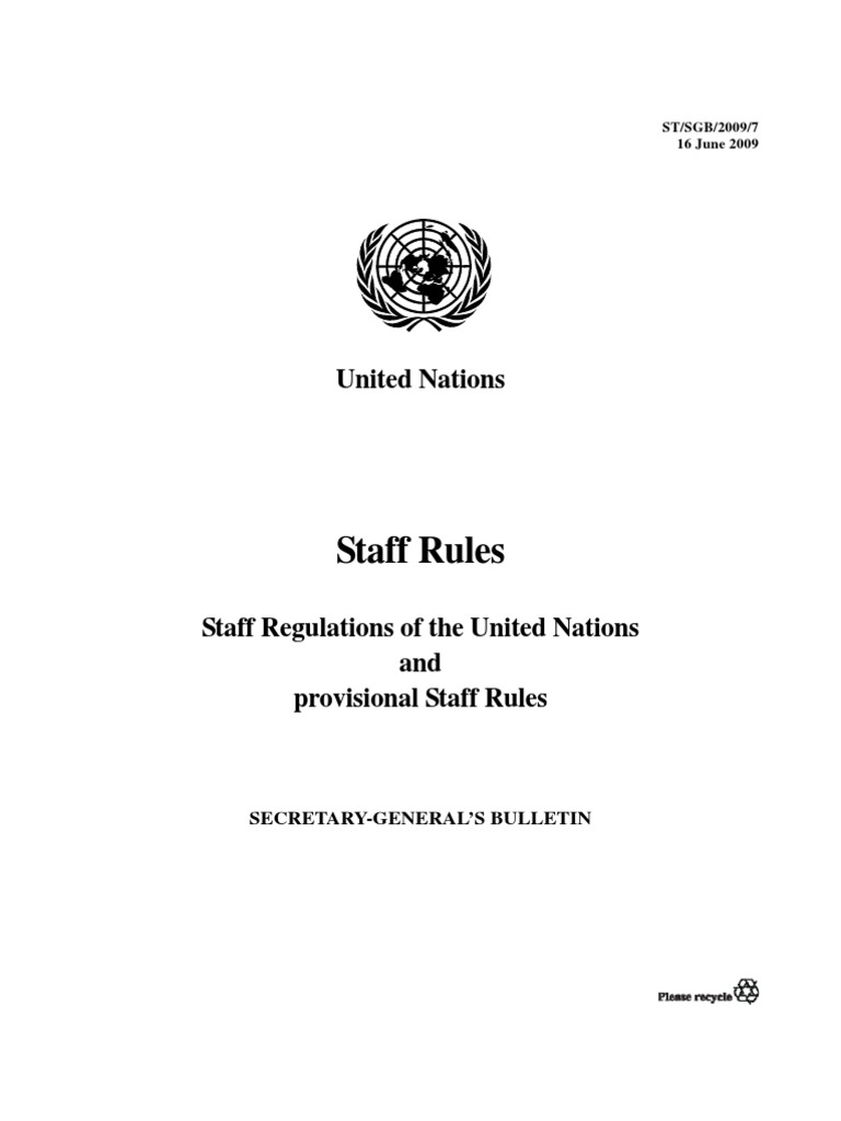 Staff Rules | PDF | Employment | Salary