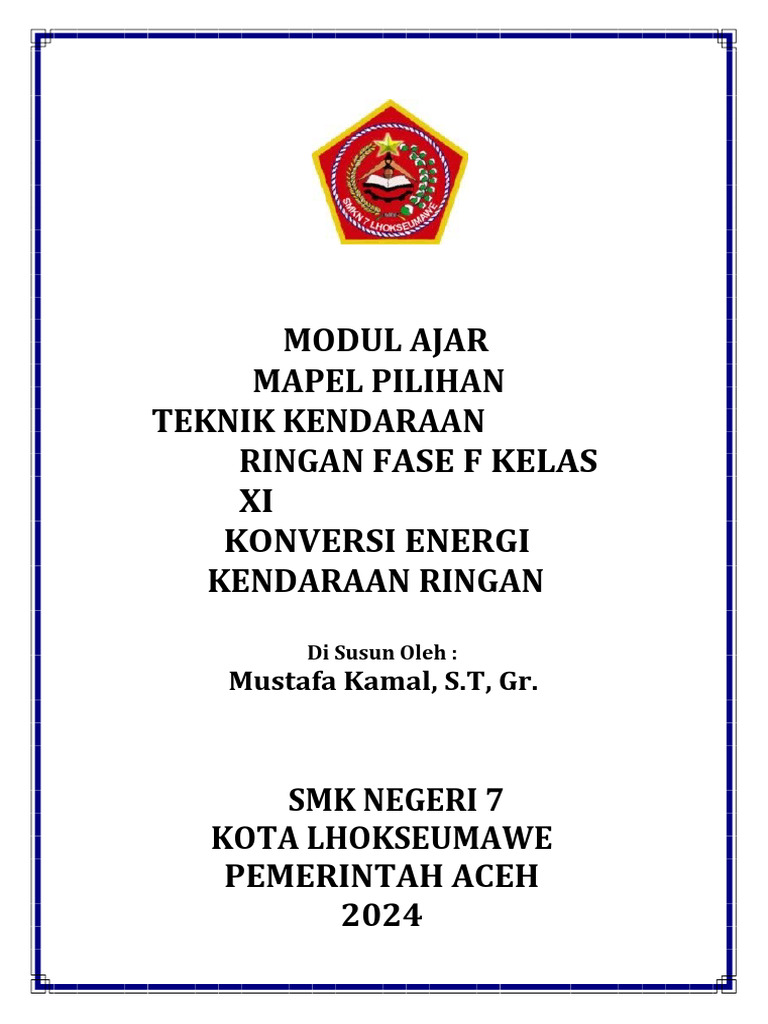 Modul Ajar Mapel KK TKR-en | PDF | Bisnis | Komputer