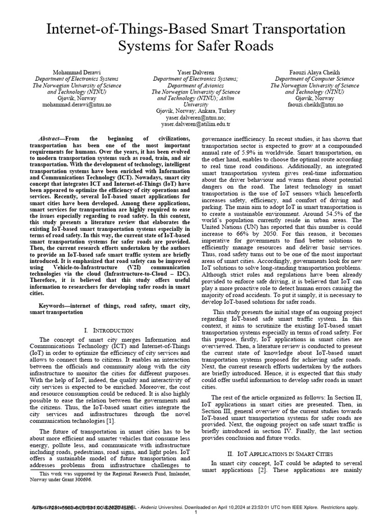 Internet-of-Things-Based_Smart_Transportation_Systems_for_Safer_Roads | PDF | Internet Of Things ...
