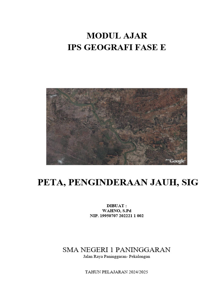 Modul Ajar Geografi X_Peta, PJ, SIG | PDF