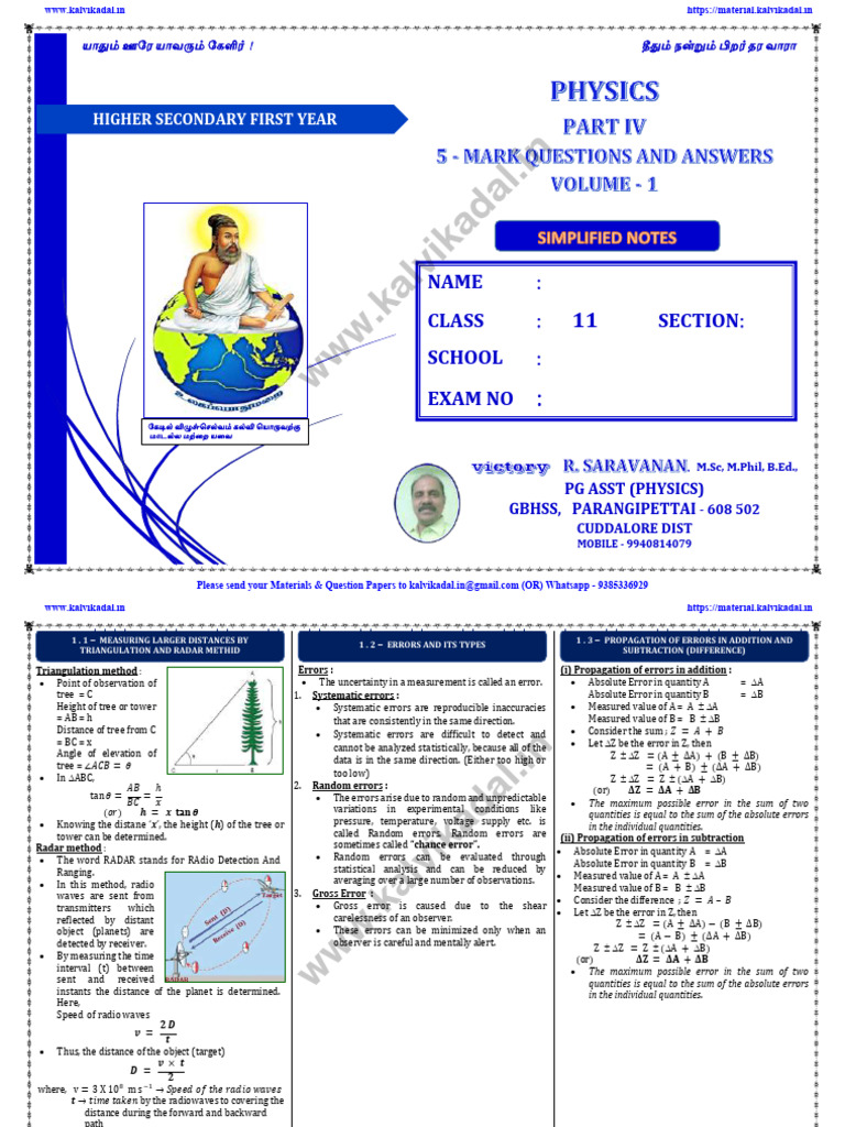 11 Simple Part D Vol 1 EM | PDF | Euclidean Vector | Observational Error