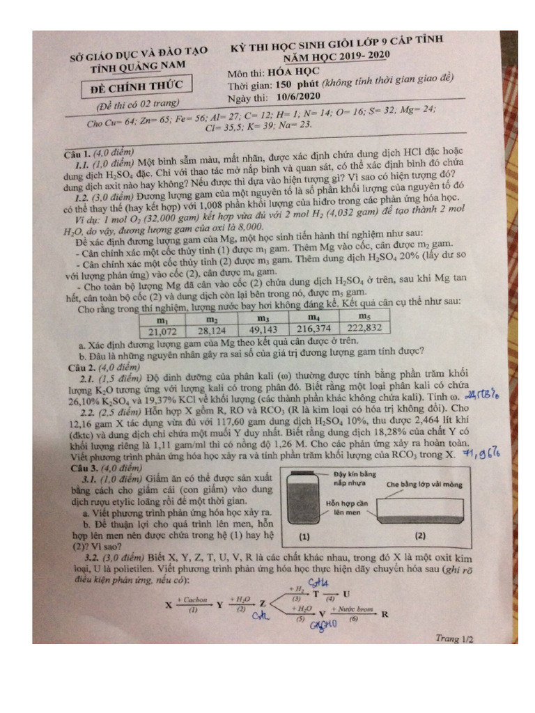 HSG 9 Tinh Quang Nam | PDF