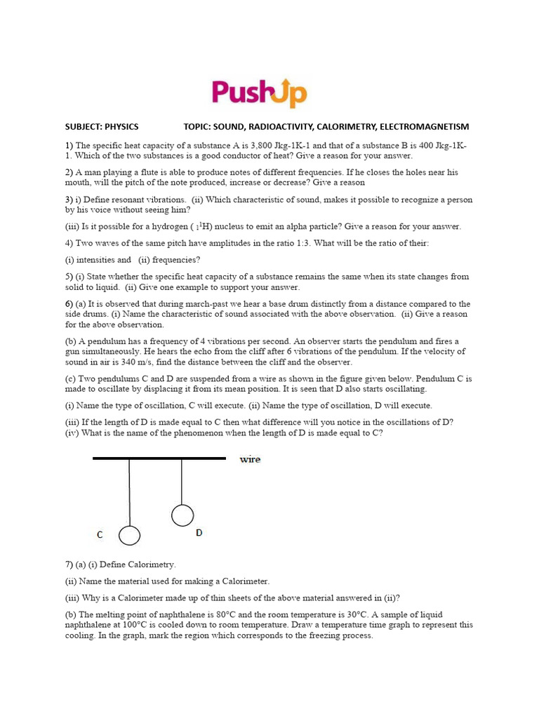Sound, Radioa, Electromag, Calorimetry PART 1 | PDF | Sound | Ice