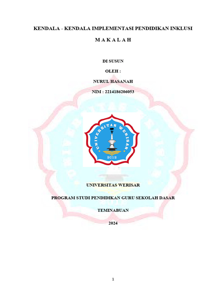 Kendala Implementasi Pendidikan Inklusi | PDF | Kesehatan Holistik