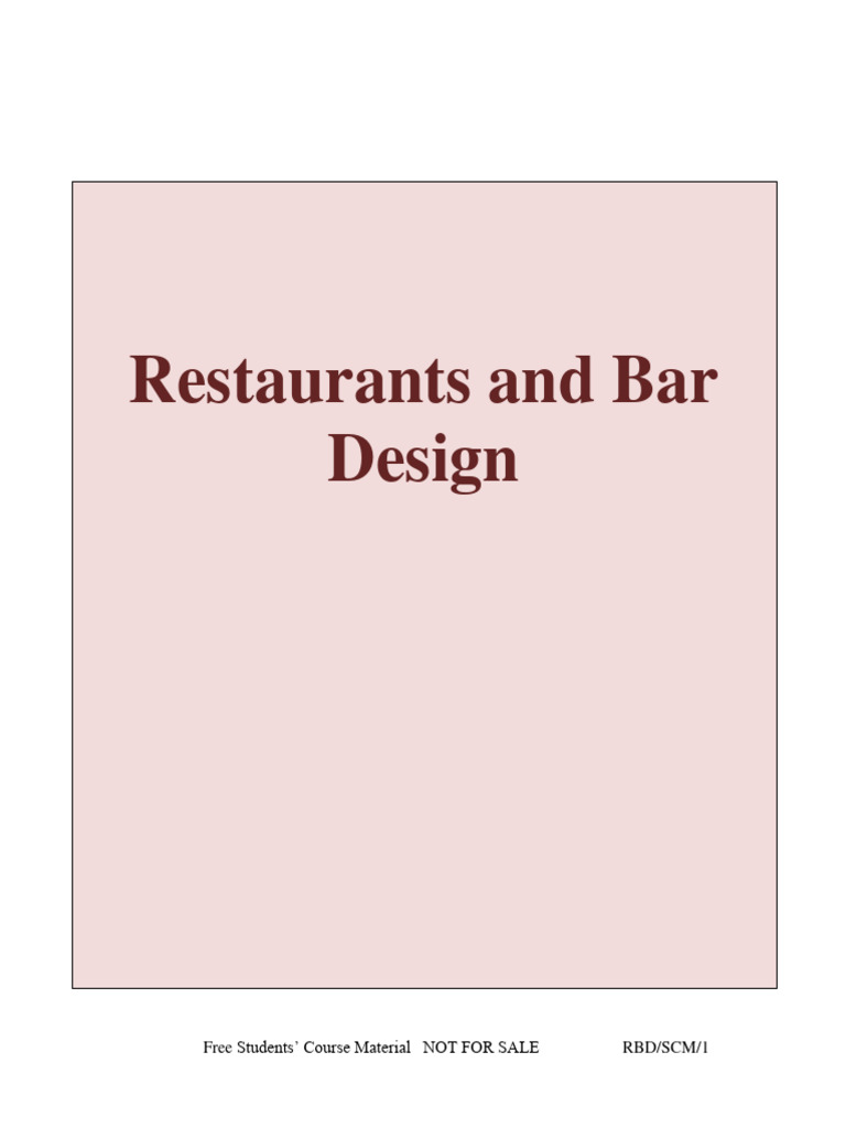 Restaurant and Bar Design Concepts | PDF | Restaurants | Kitchen