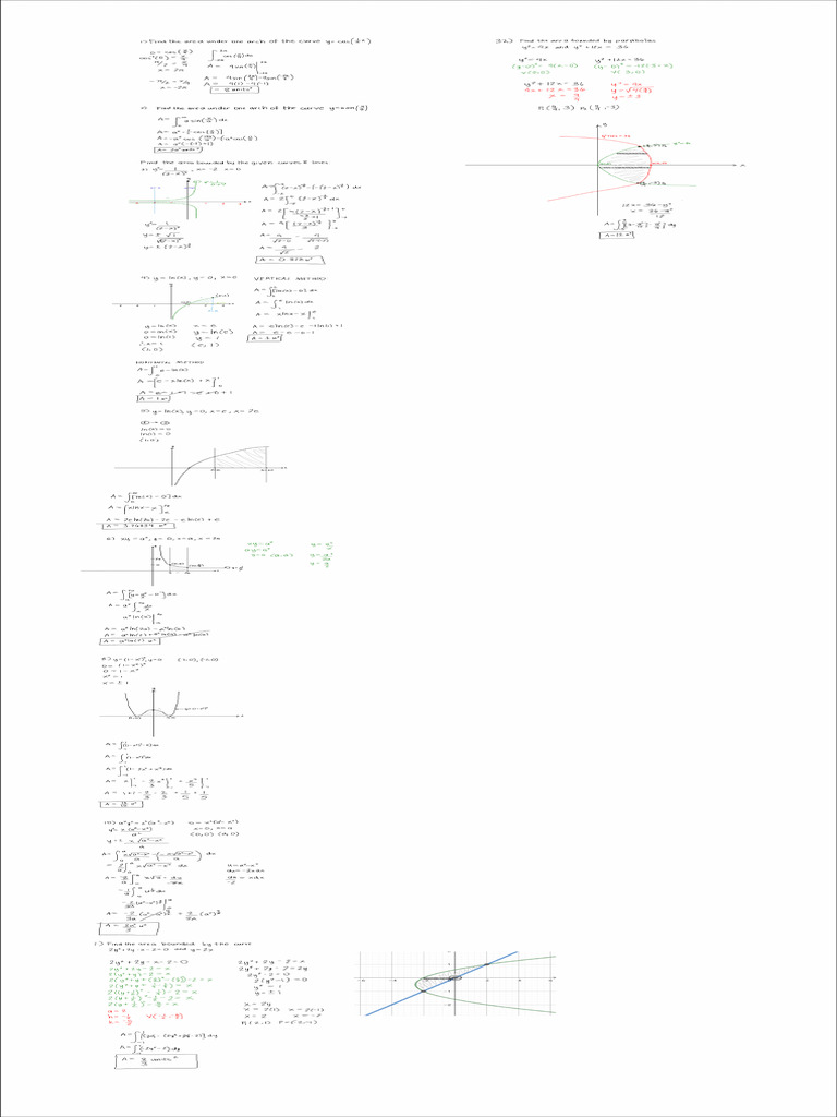 Plane Areas Improper Integrals Probs | PDF