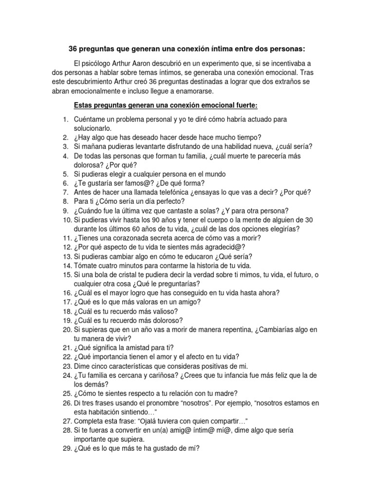 Arthur Aaron - 36 Preguntas | PDF