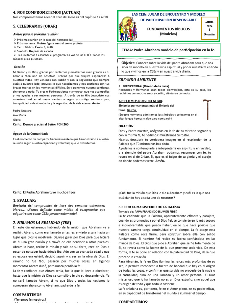 Padre Abraham: Modelo de Fe y Participación | PDF | Fe | Abrahán