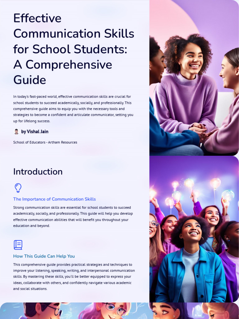 Effective Communication Skills for Students | PDF | Communication ...
