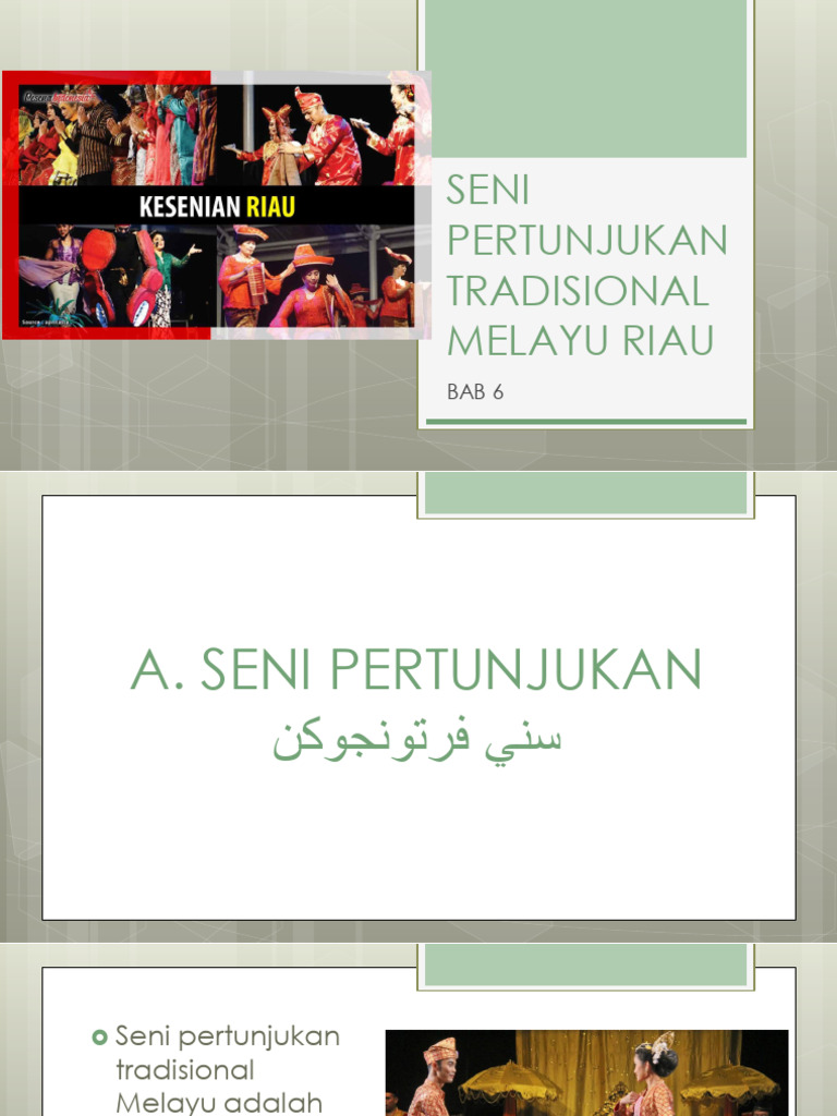 Seni Pertunjukan Tradisional Melayu Riau | PDF | Seni | Klasik