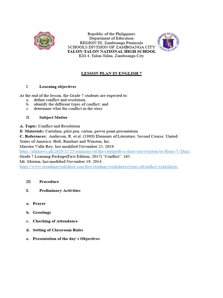 FINAL DEMO LESSON PLAN | PDF | Lesson Plan