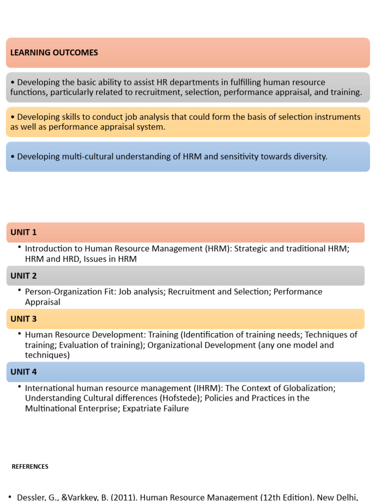 Human Resource Management Unit-1 | PDF | Human Resource Management | Employment