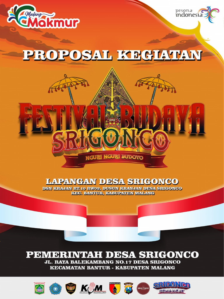 Proposal Festival Budaya Srigonco 2024 | PDF | Perjalanan | Seni