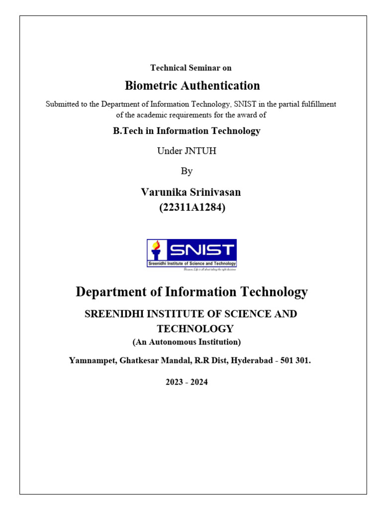 Technical Seminar | PDF | Career And Technical Education | Educational Stages
