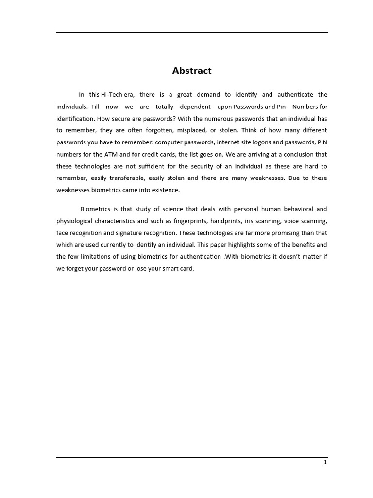 Abstract | PDF | Biometrics | Fingerprint