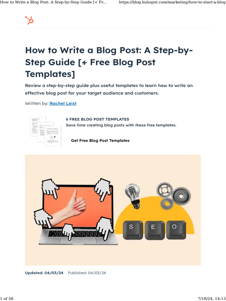 How To Write A Blog Post - A Step-By-Step Guide (+ Free Blog Post ...