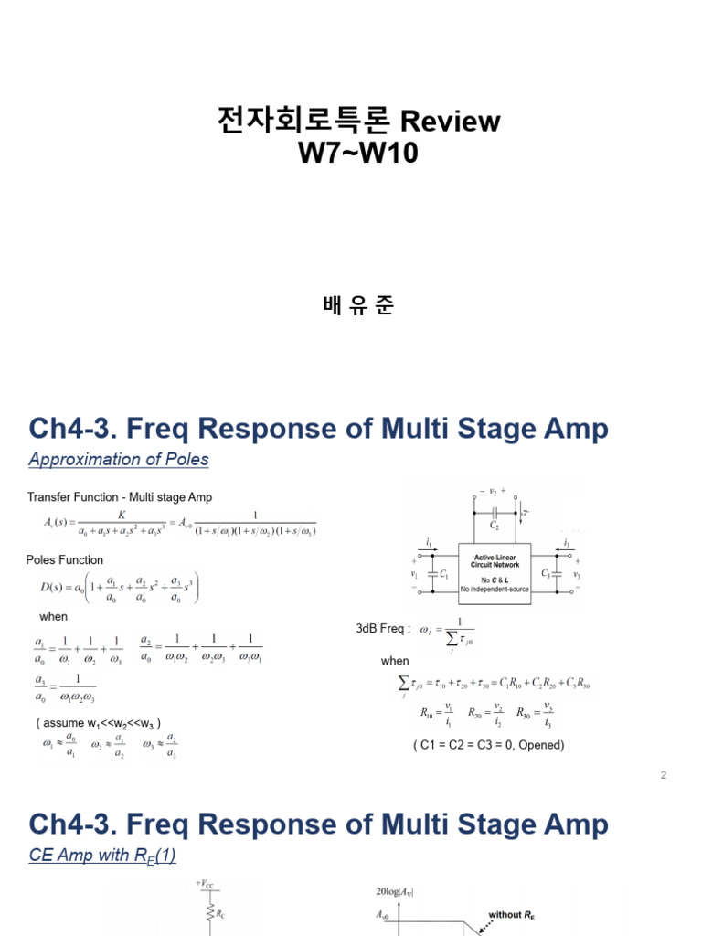 MSElectronicsReview w7-w12 | PDF | Feedback | Analog Circuits