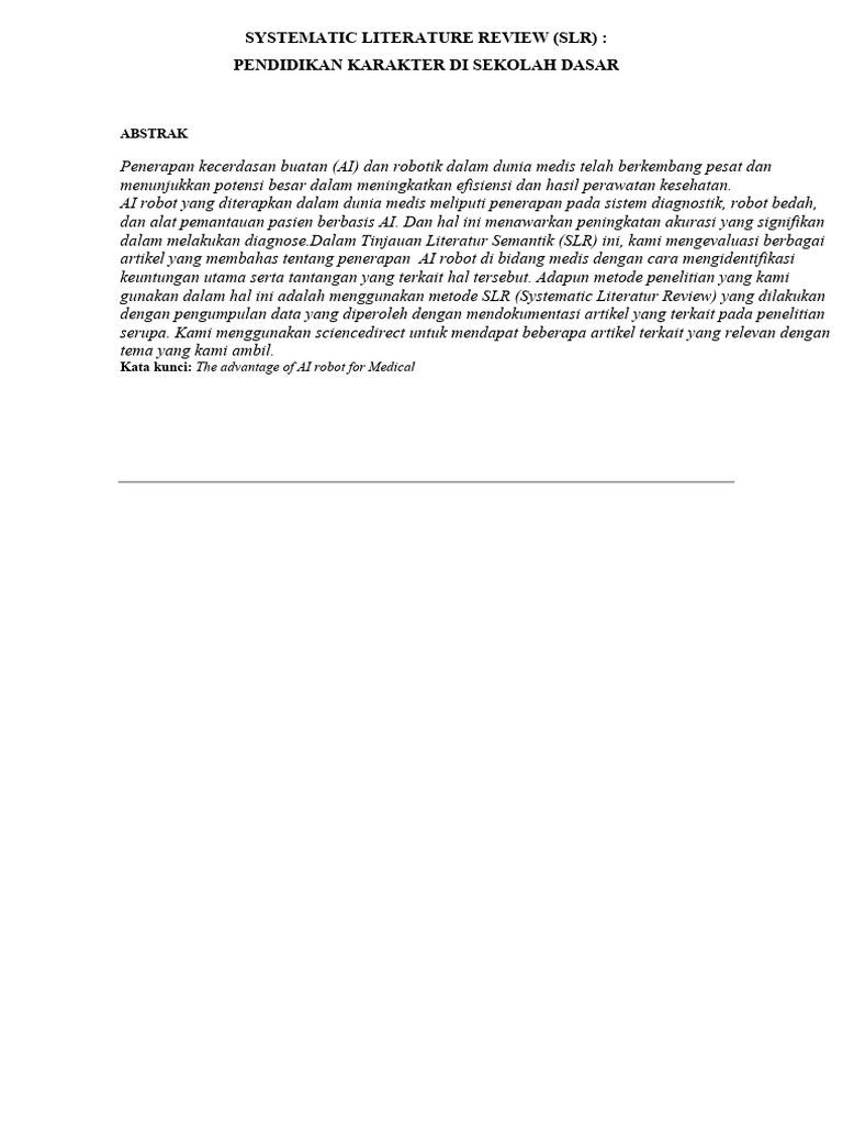 Contoh Template Jurnal SLR | PDF