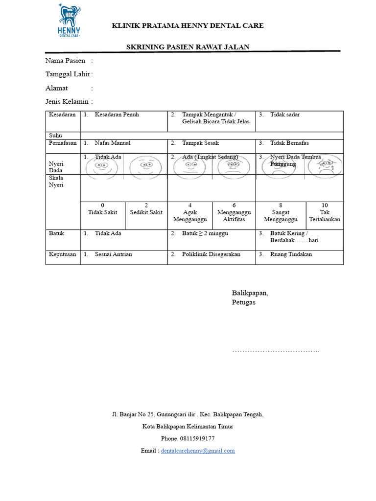 Skrining Pasien Rawat Jalan | PDF