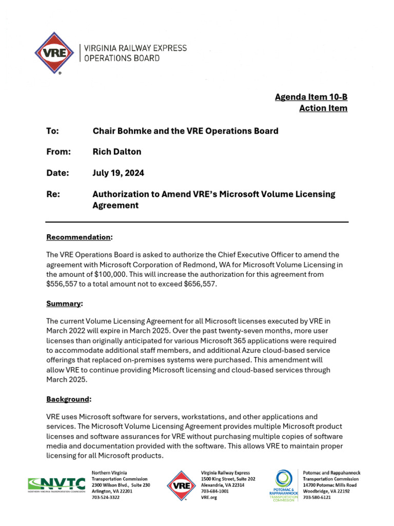 10B - Amend MS Volume Licensing Agreement | PDF | Cloud Computing ...
