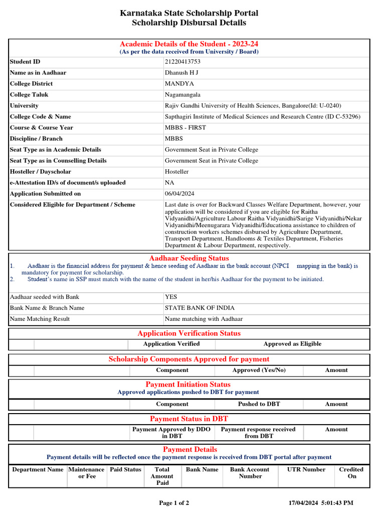 Student Status | PDF