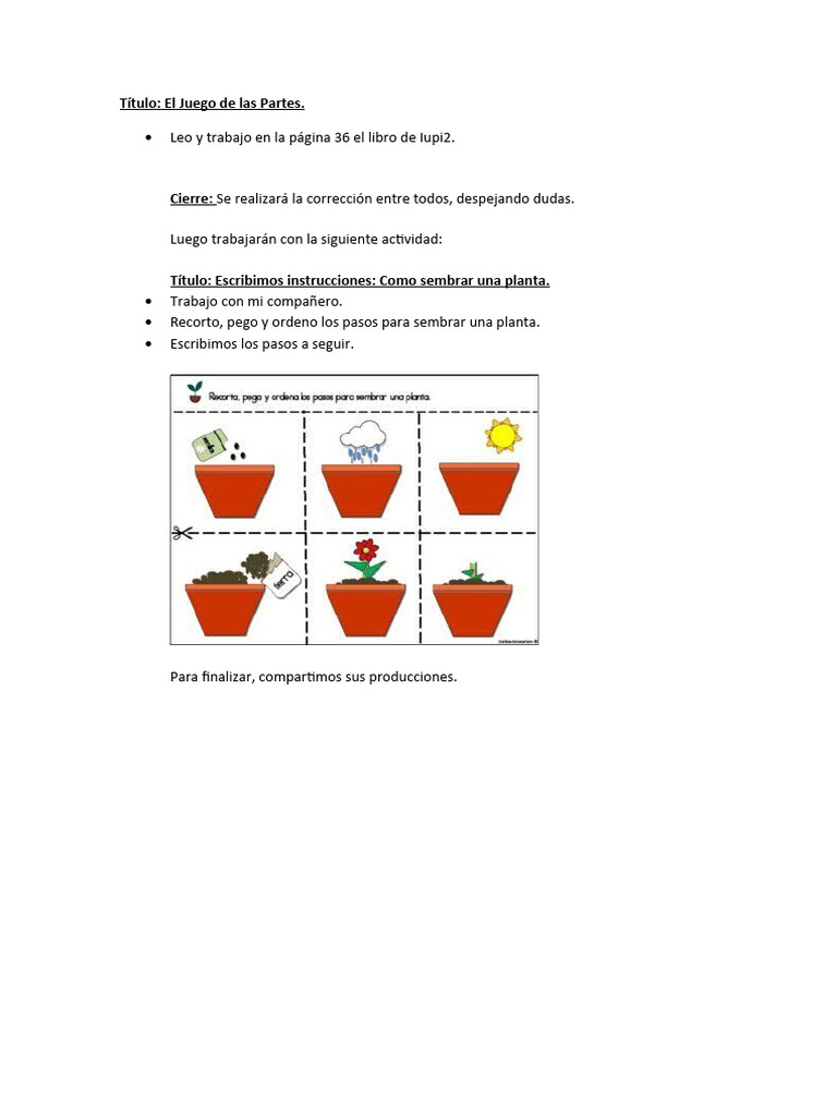 Instrucciones para Sembrar Plantas | PDF | Hogar, jardinería y bricolaje