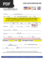 Hyatt Credit Card Authorization Form | PDF