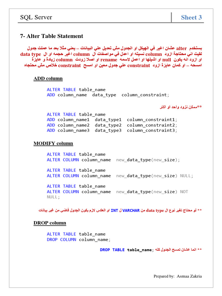 Sheet 3 SQL | PDF | Databases | Sql