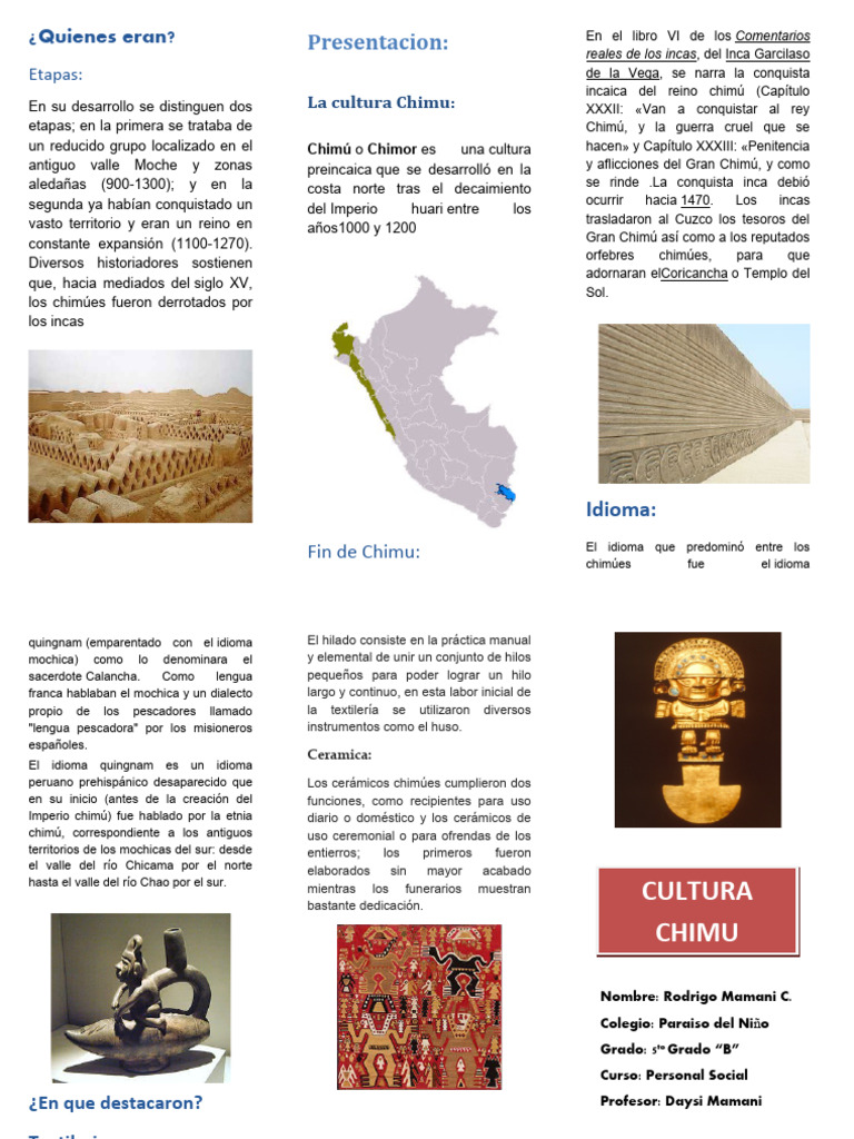 Triptico Cultura Chimu | PDF