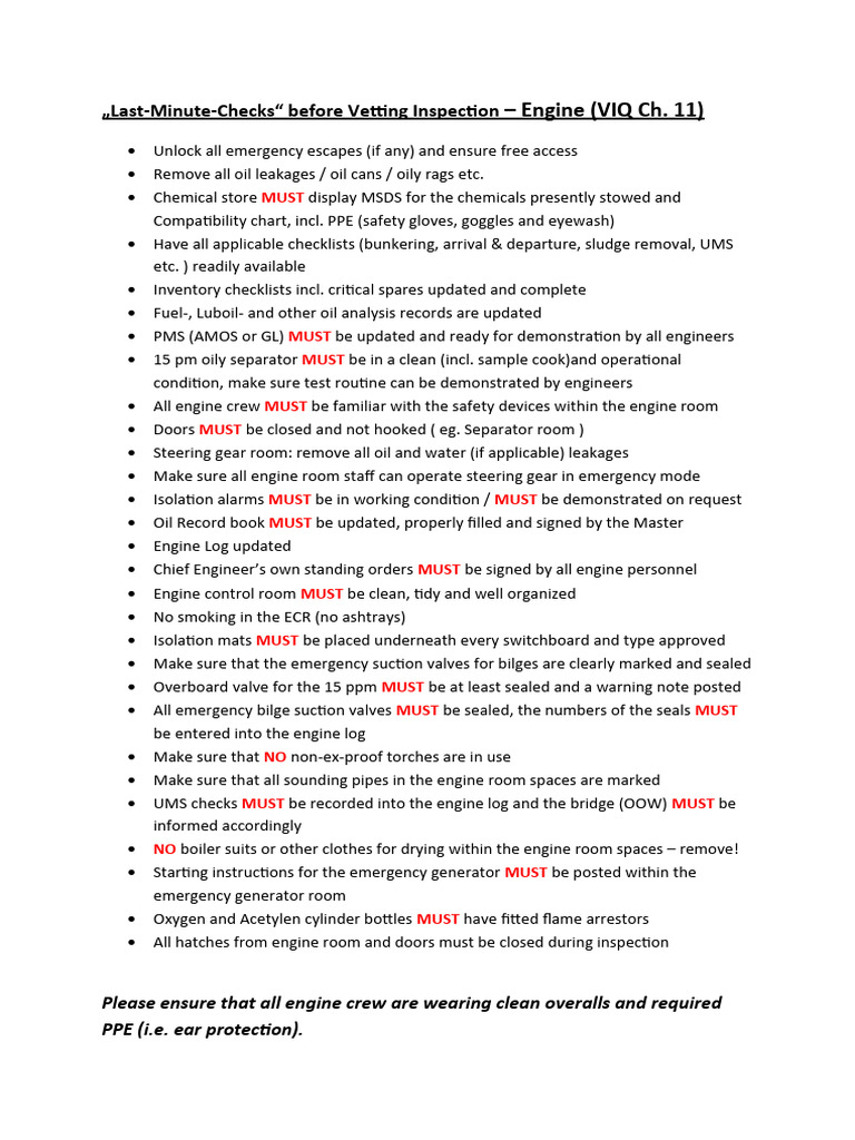 Last Minute Checks Vetting Engine | PDF | Engines
