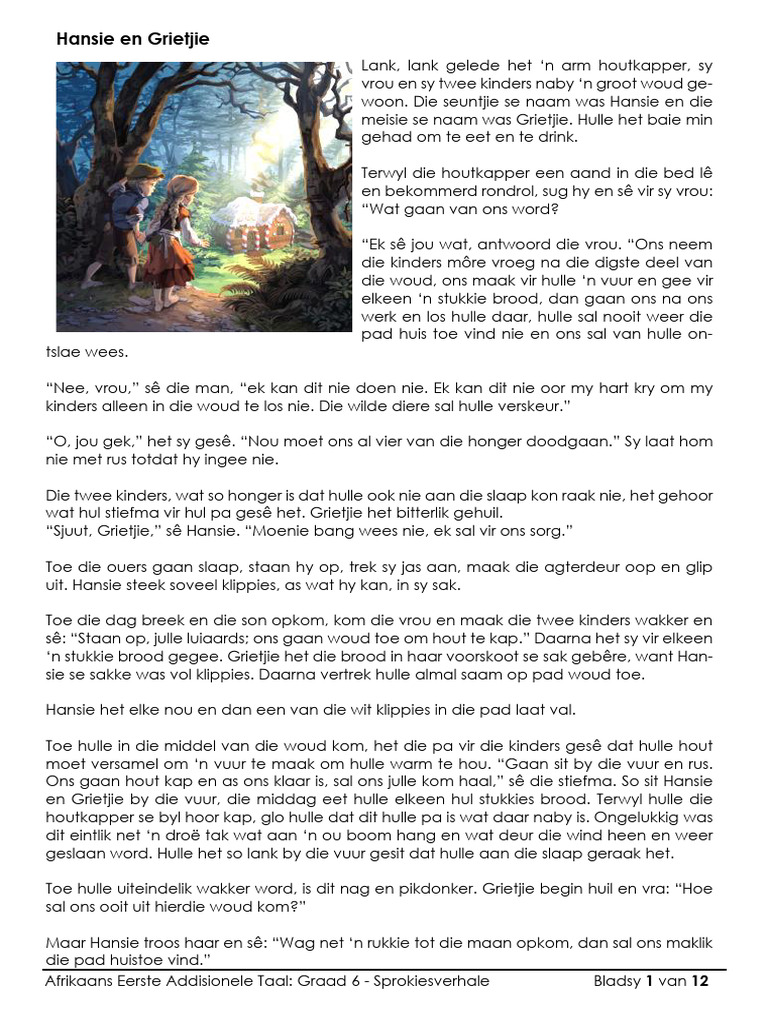 2021 Leesstukke - Sprokiesverhale - Afrikaans. Finaal | PDF