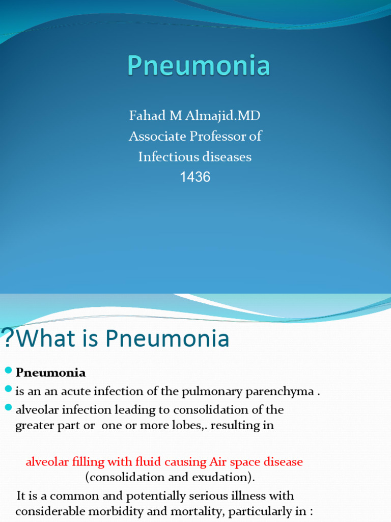 15 Pneumonia Handouts | PDF | Pneumonia | Influenza