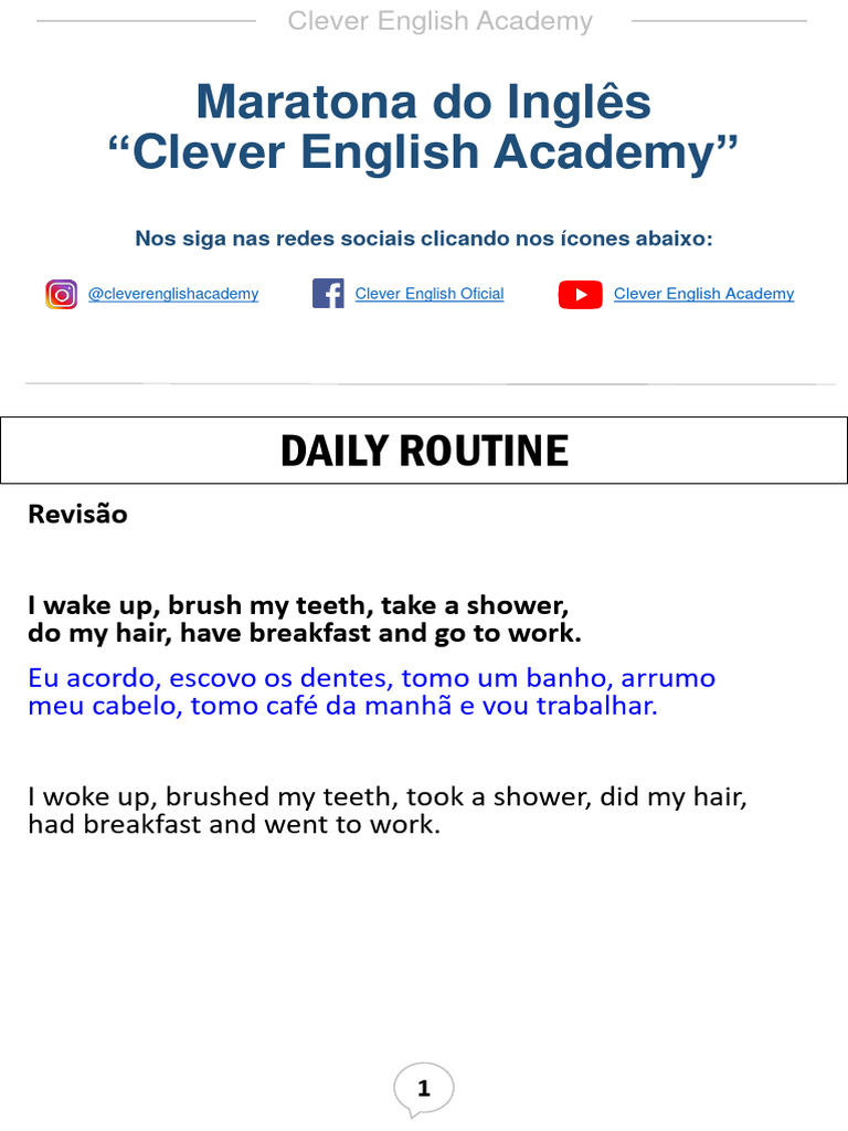 Daily Routine Parte 2 PDF | PDF | Cuisine | Eating Behaviors Of Humans