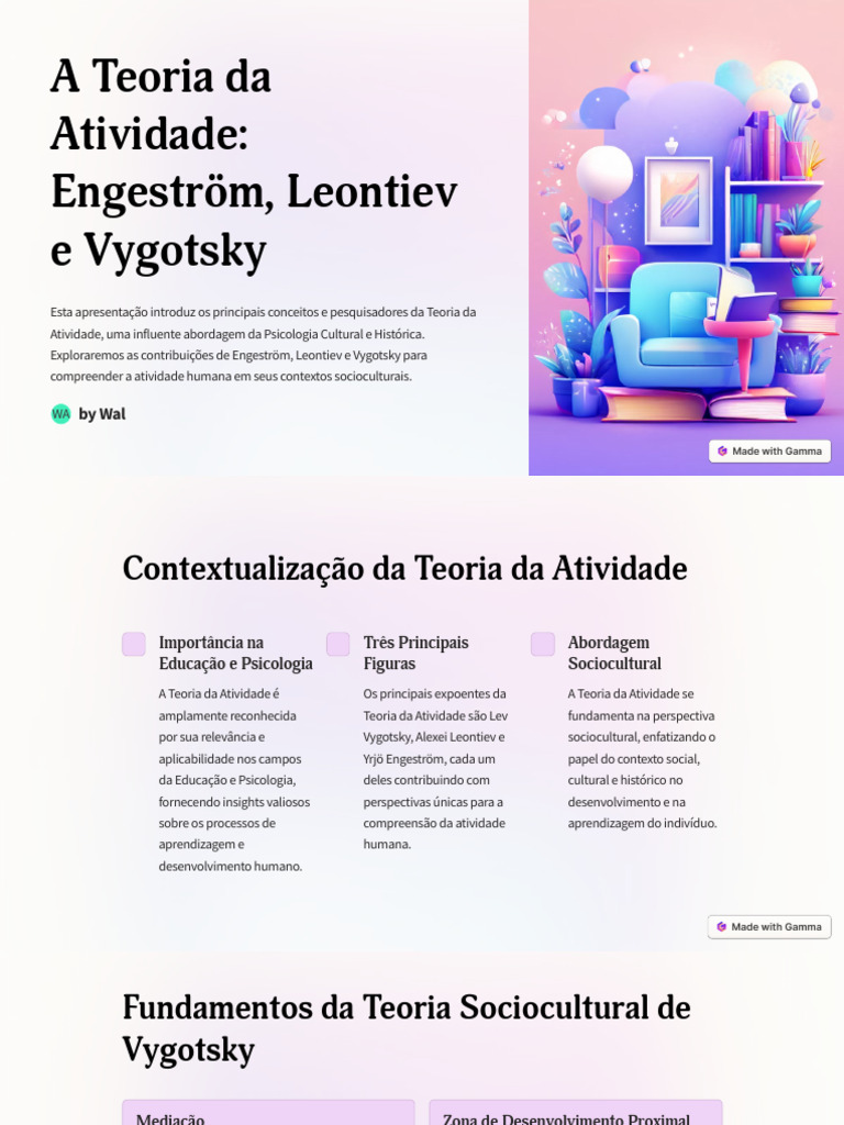 A Teoria Da Atividade Engestrom Leontiev e Vygotsky | PDF | Psicologia ...