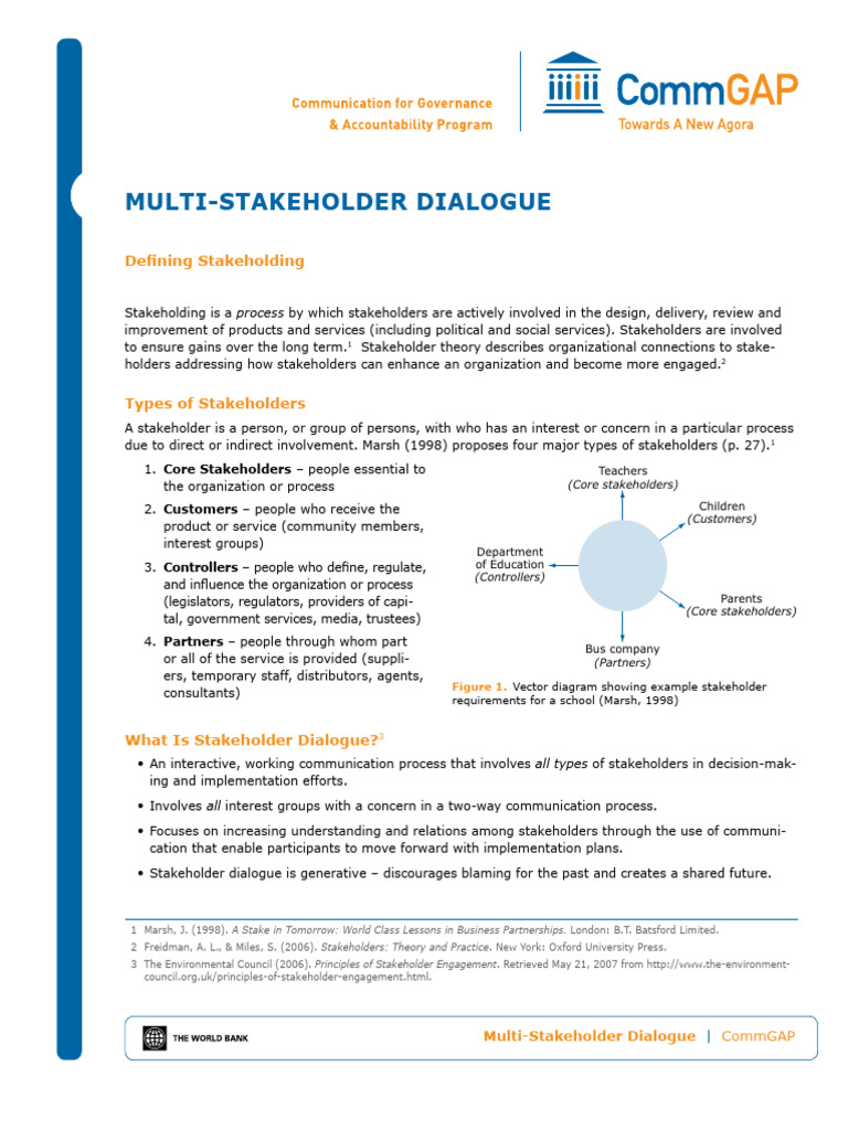 MultiStakeholder Banco Mundial | PDF | Stakeholder (Corporate ...