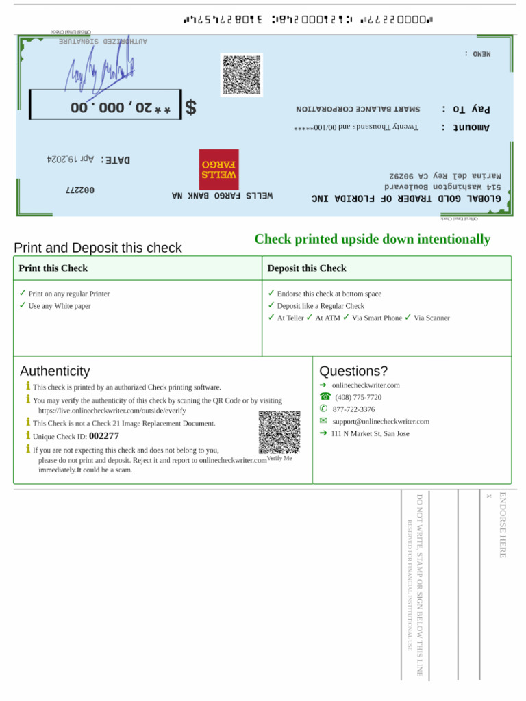 Check 20000 013647 | PDF