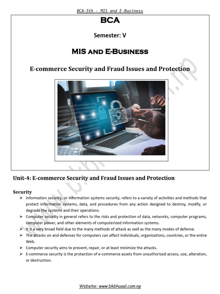 UNIT-4-MIS-and-E-Business | PDF | Public Key Cryptography | Cryptography