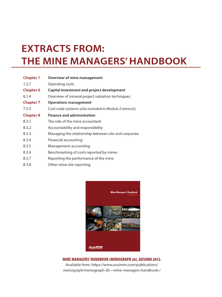 Mine Management & Cost Analysis | PDF | Valuation (Finance) | Mining