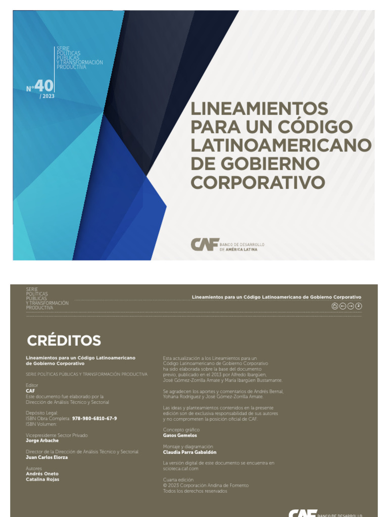 CAF 40 Lineamientos Codigo Latinoamericano Gobierno Corporativo 2023 ...