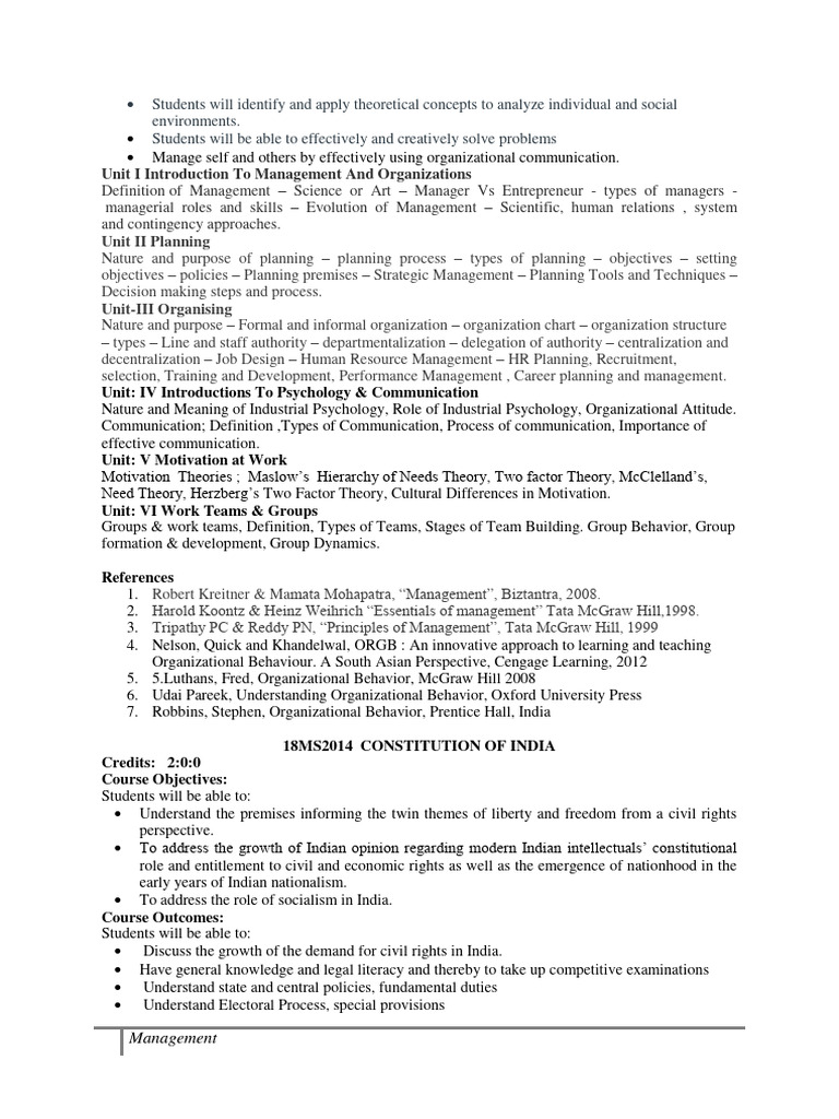 Comprehensive Management and Organizational Behavior Guide | PDF ...