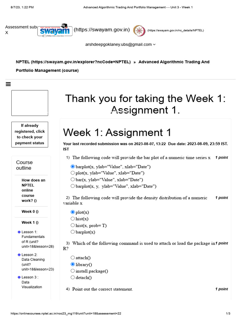 Advanced Algorithmic Trading and Portfolio Management - Unit 3 - Week 1 ...