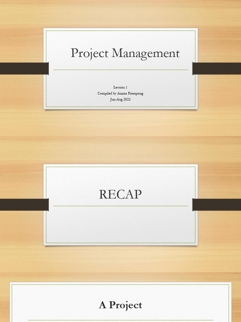 LESSON 1 | PDF | Project Management | Economies