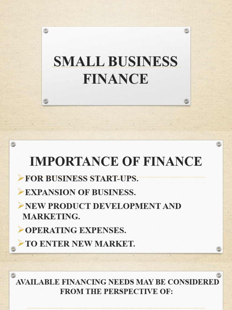 Small Business Financing Essentials | PDF | Equity (Finance) | Debt