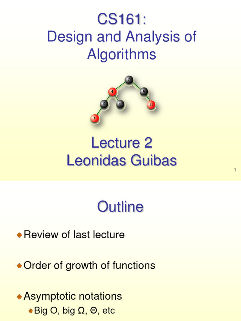 CS161: Design and Analysis of Algorithms | PDF | Computer Programming | Algorithms And Data ...