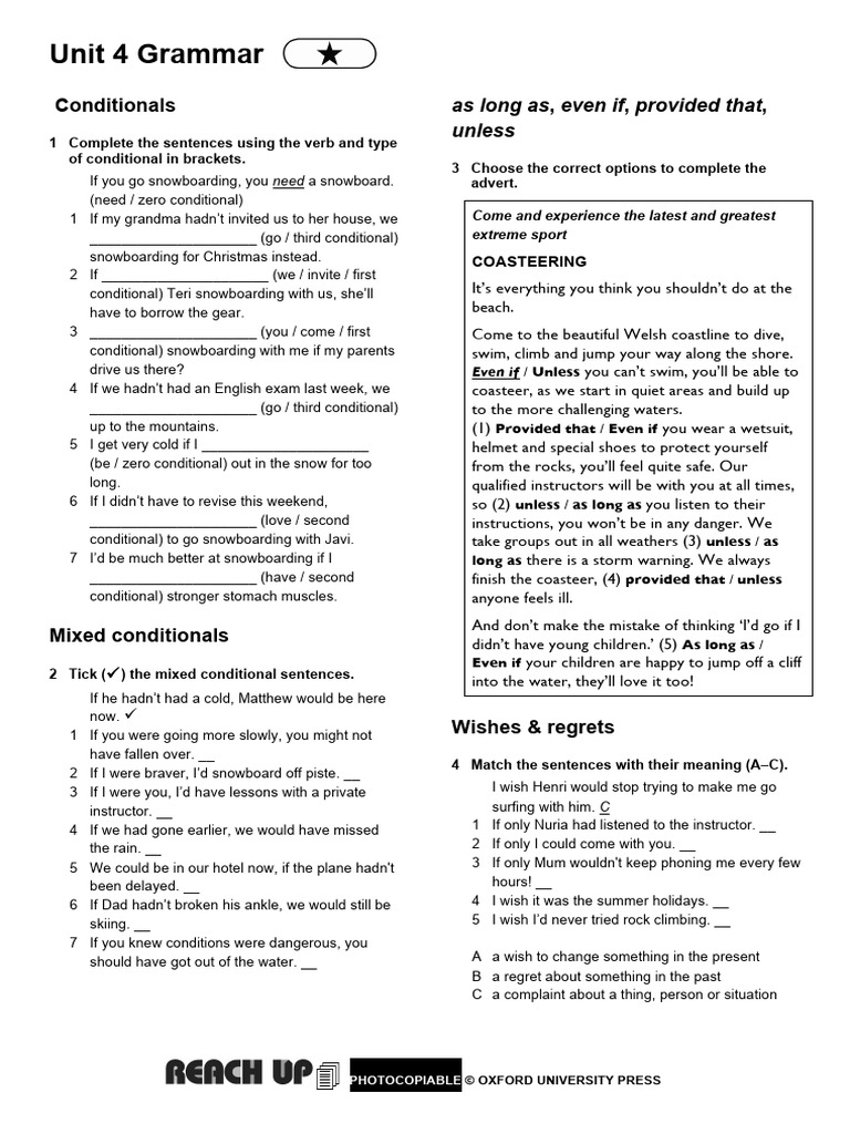 Grammar Unit 4 1 Star | PDF