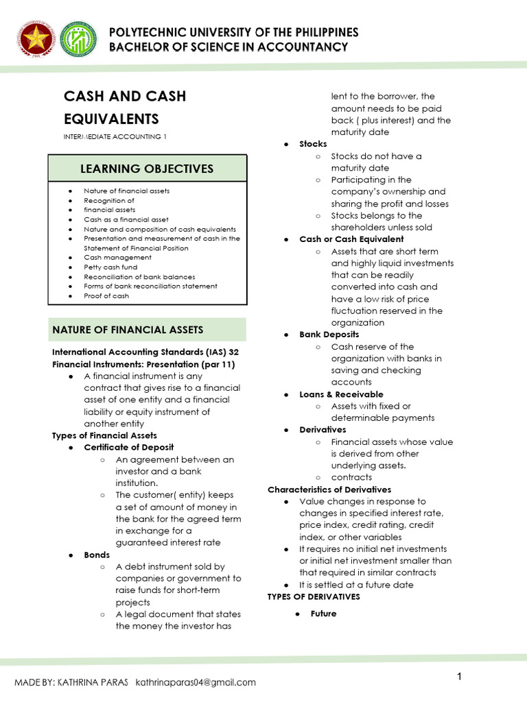 Cash and Cash Equivalents | PDF | Derivative (Finance) | Banks
