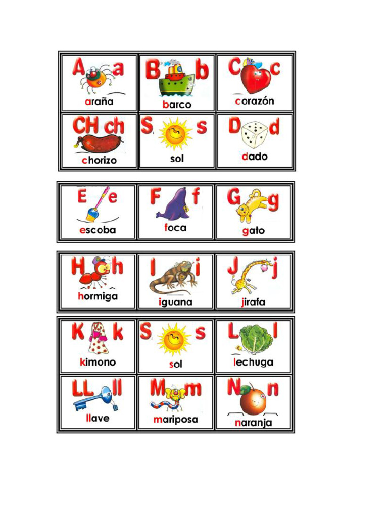 Loteria Abecedario | PDF