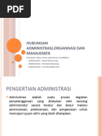 PIA - Makalah Hubungan Administrasi, Organisasi, Dan Manajemen | PDF