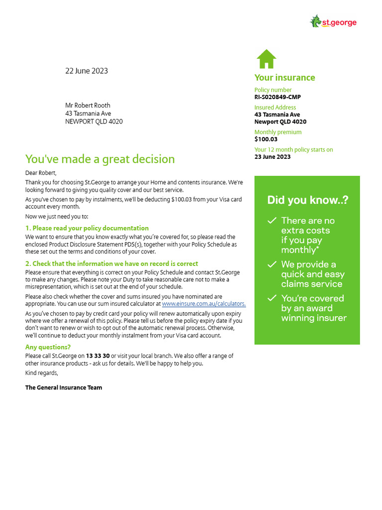 Policy Schedule | PDF | Insurance | Banks